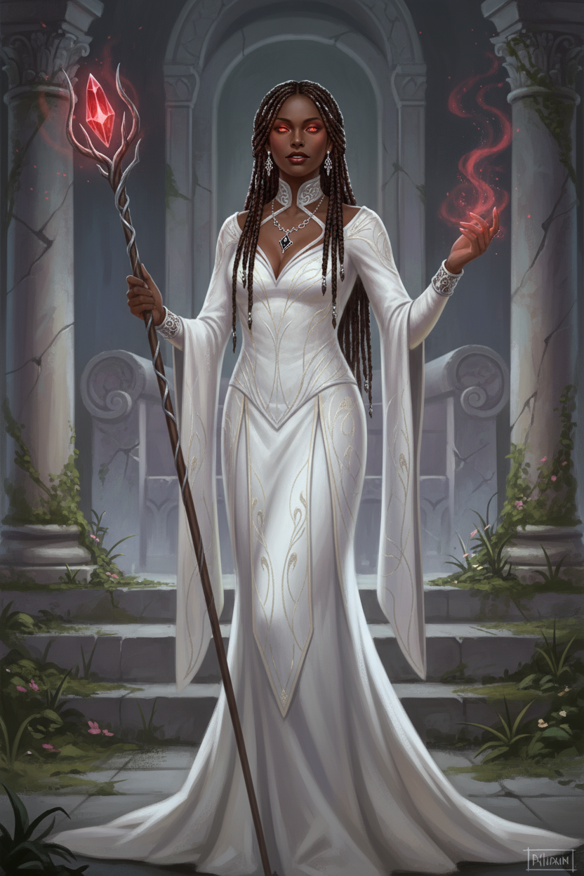 Cursed Queen Mage Illustration | Stable Diffusion Online