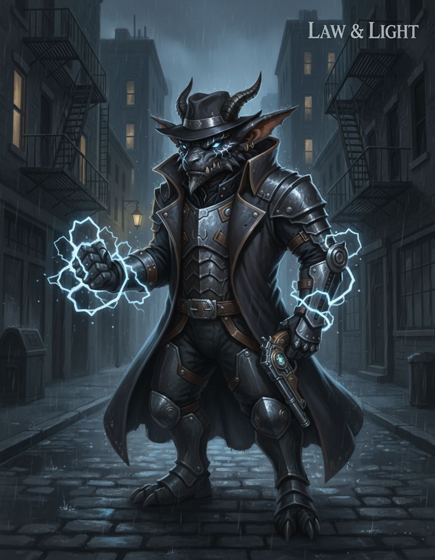 Kobold Artificer Noir Detective | Stable Diffusion Online